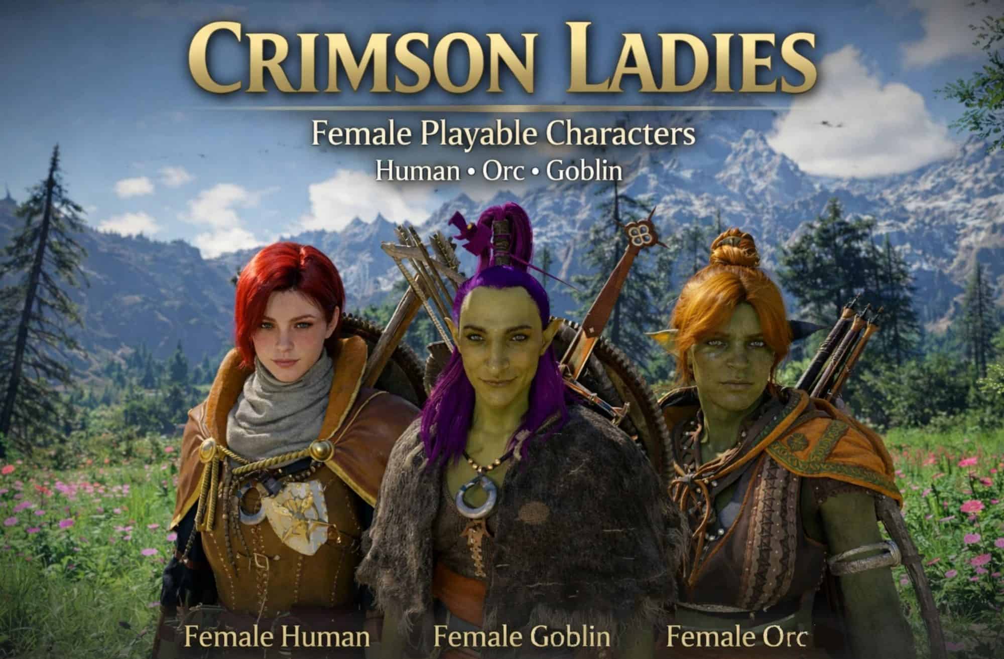 Crimson Ladies - Playable Female Main Character Presets v1.0 | Crimson ...