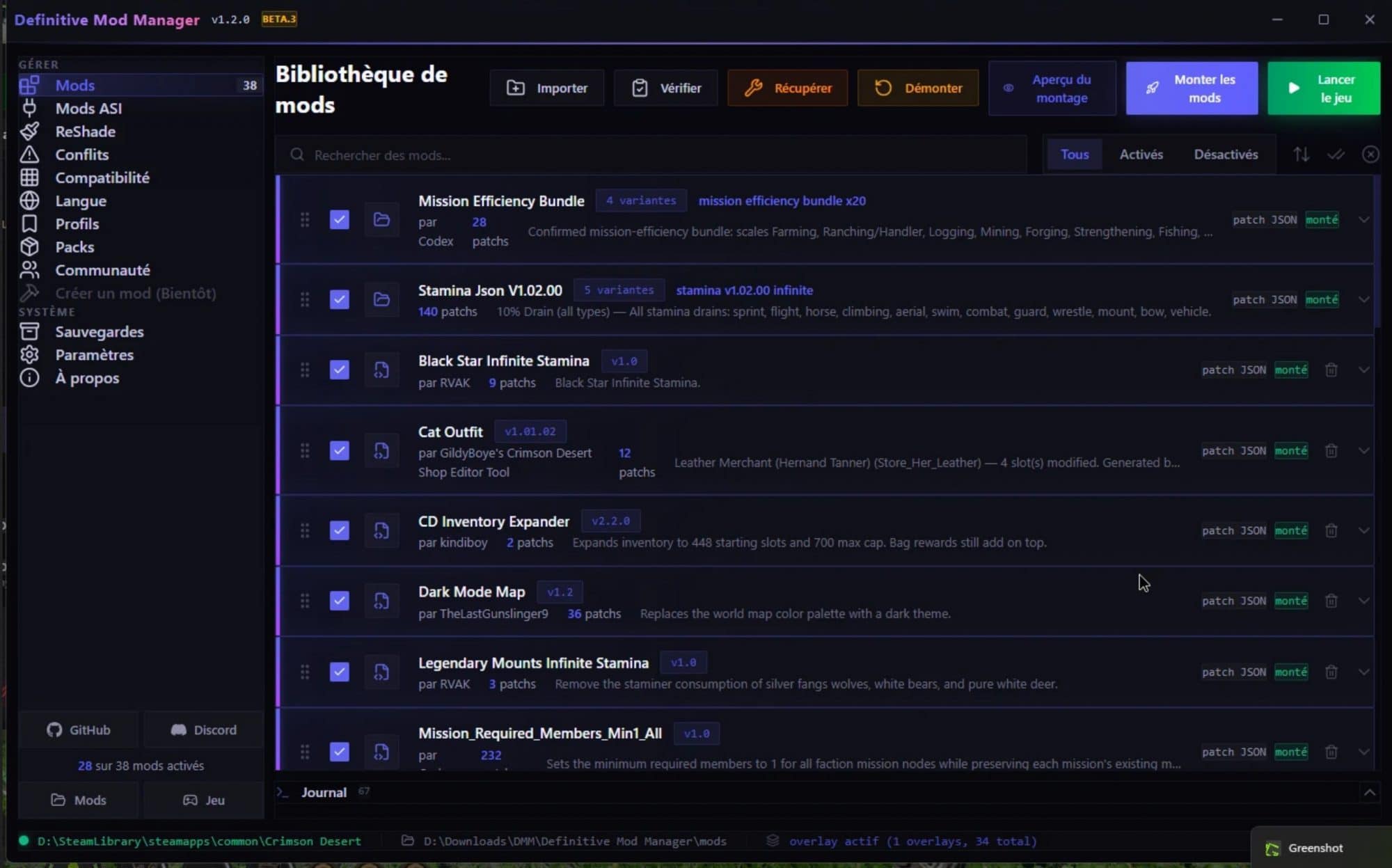 Definitive Mod Manager (DMM) v1.2.0 | Crimson Desert Mod
